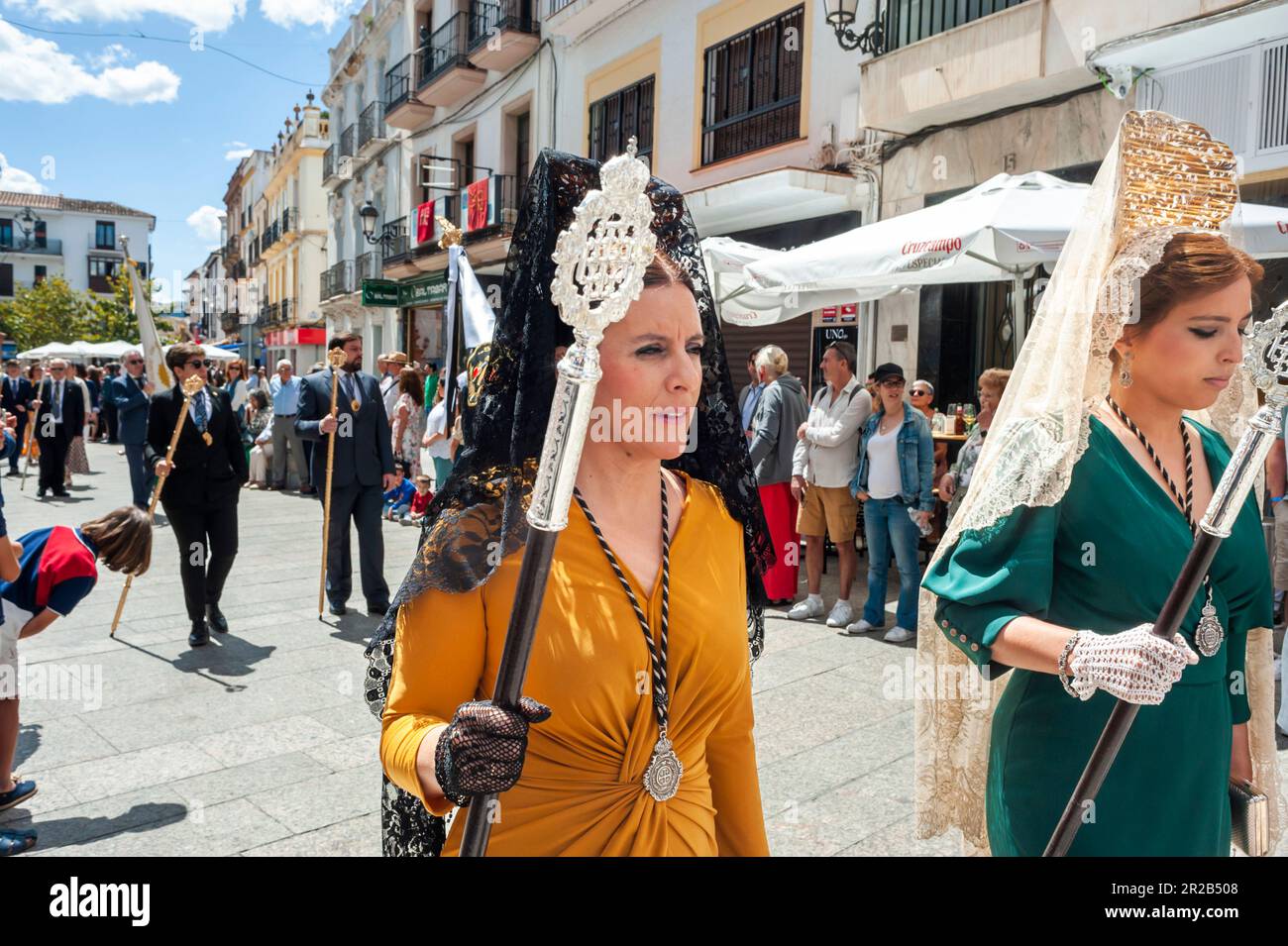 Ronda, Malaga, Spain, Crowd People, Traditional Costumes, Marching in ...