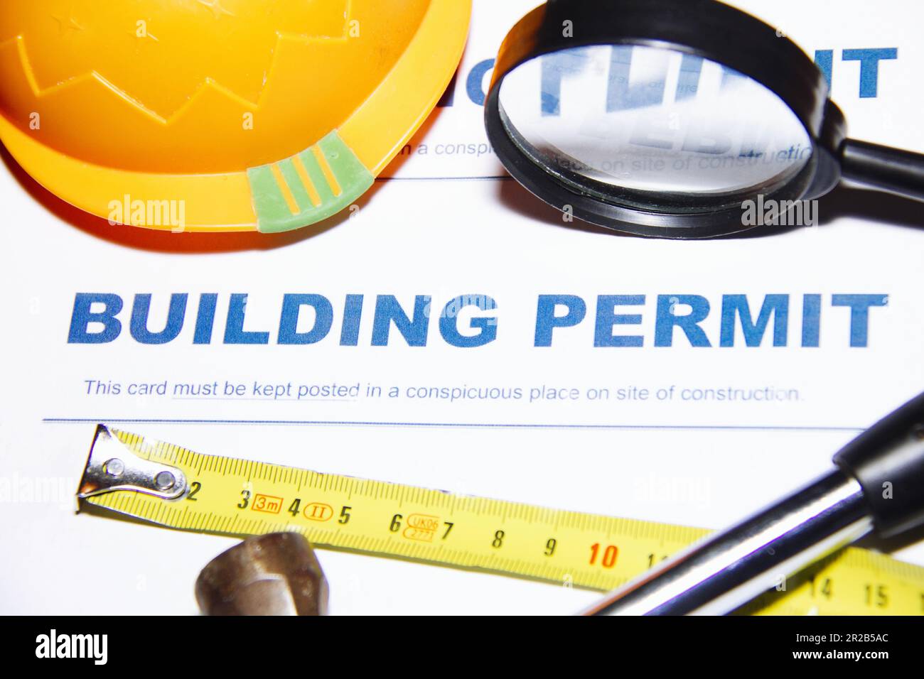 Permit about building activity and construction industry Stock Photo ...