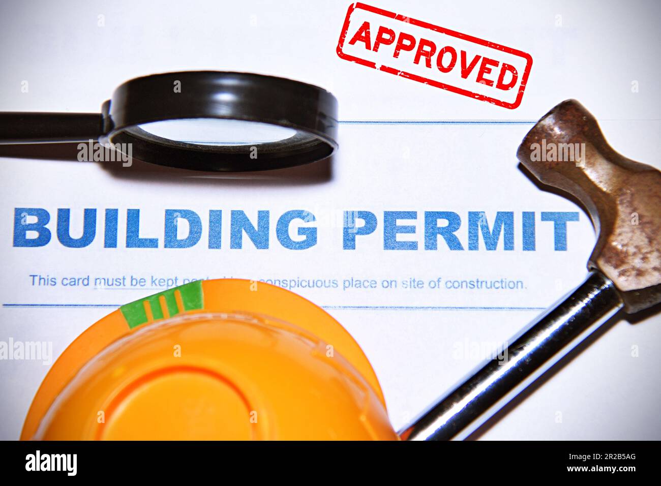 Building Permit concept with “approved” text . Permit about building ...