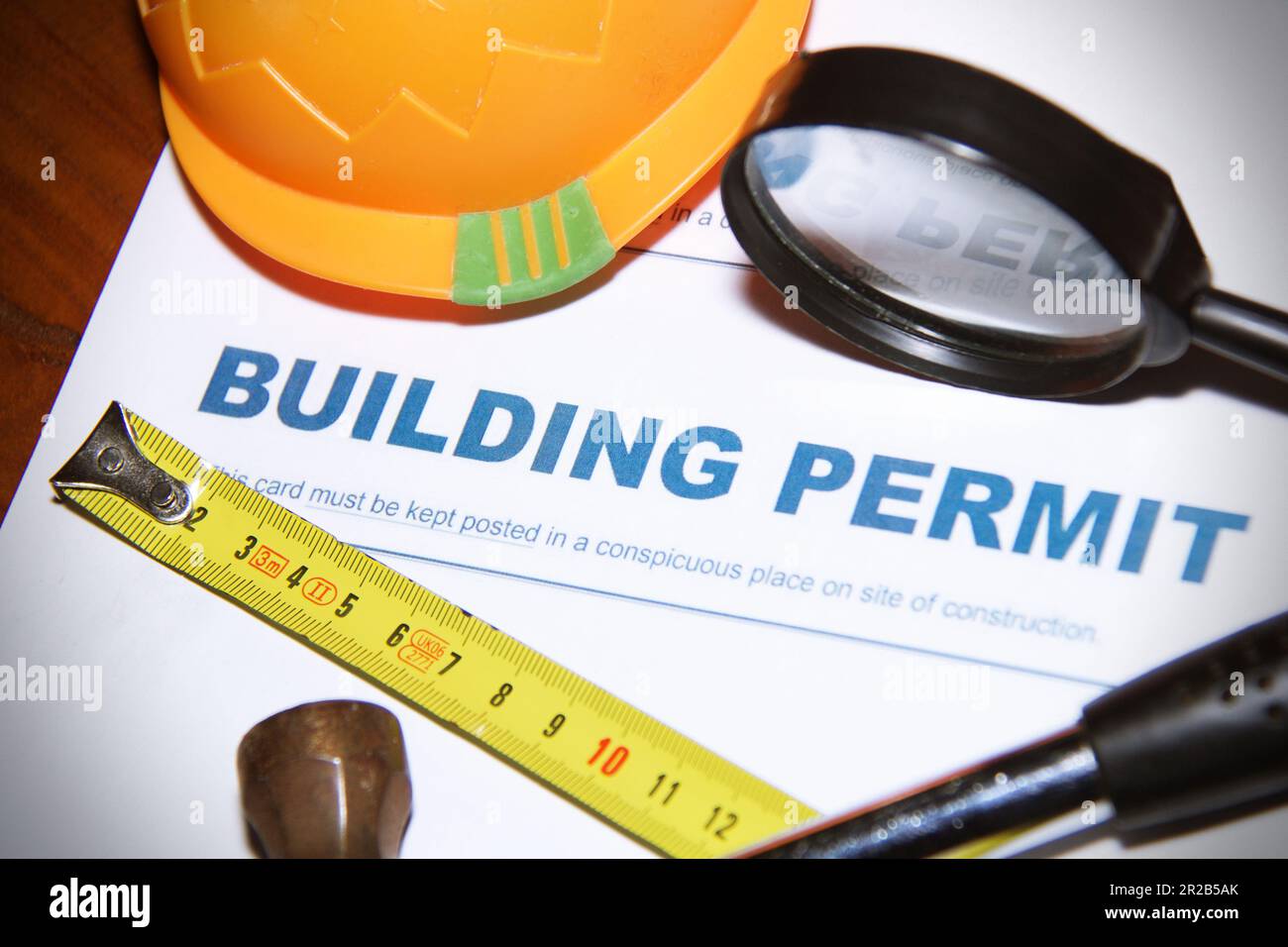 Permit about building activity and construction industry Stock Photo ...