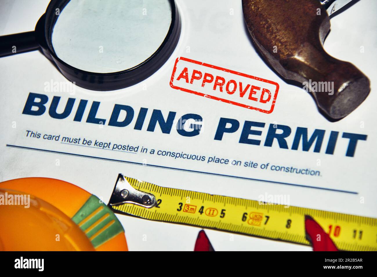 Building Permit concept with “approved” text . Permit about building ...