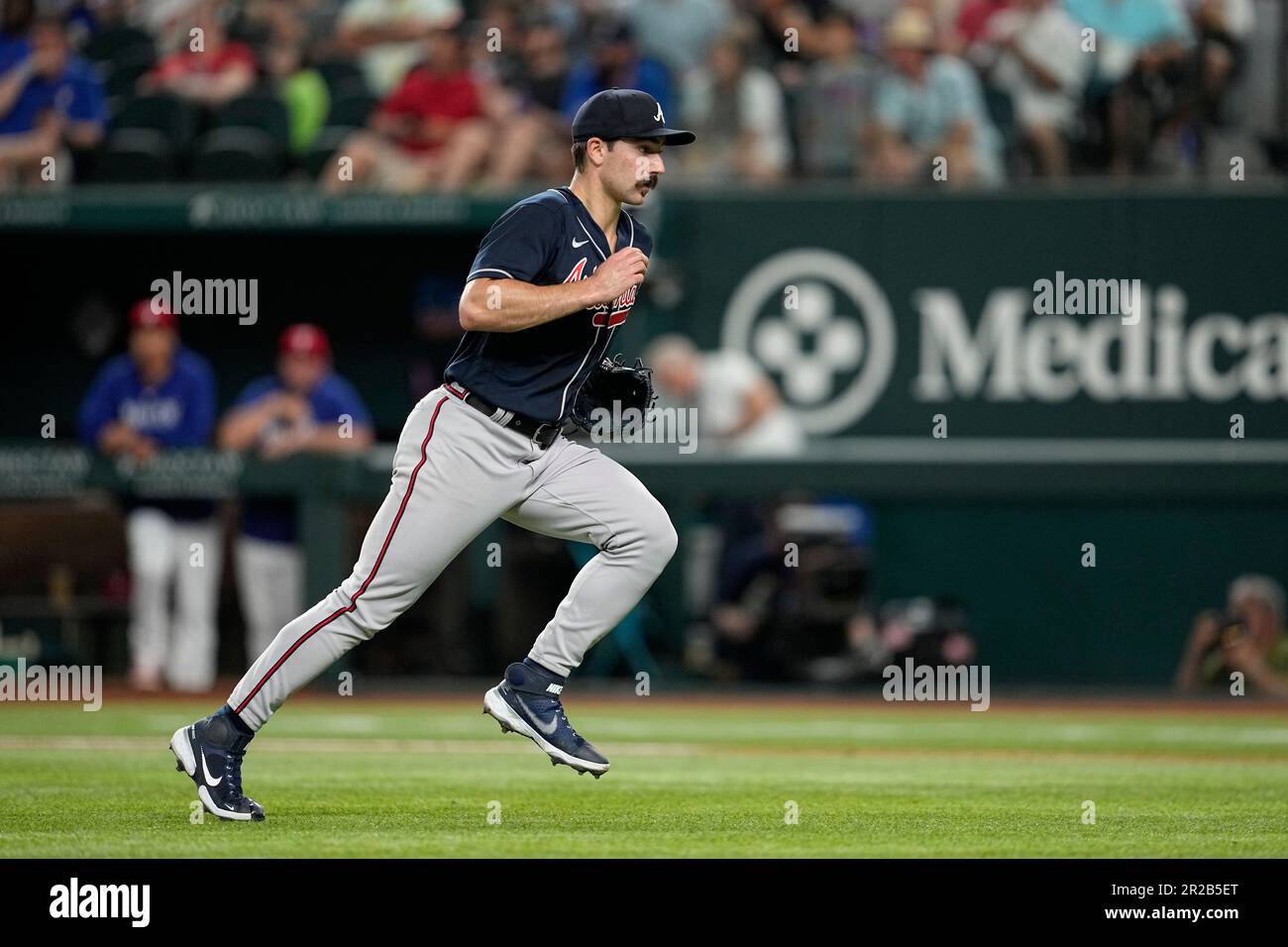 Atlanta Braves starting pitcher Spencer Strider sprints to cover home ...