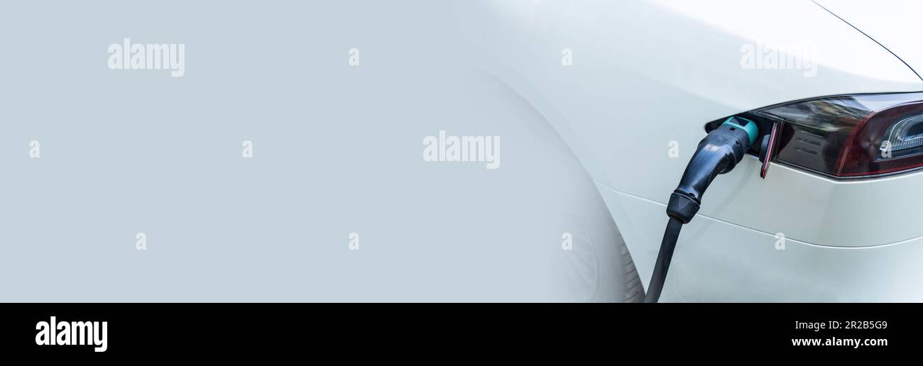 Electric car charge banner background. Electric automobile technology ...