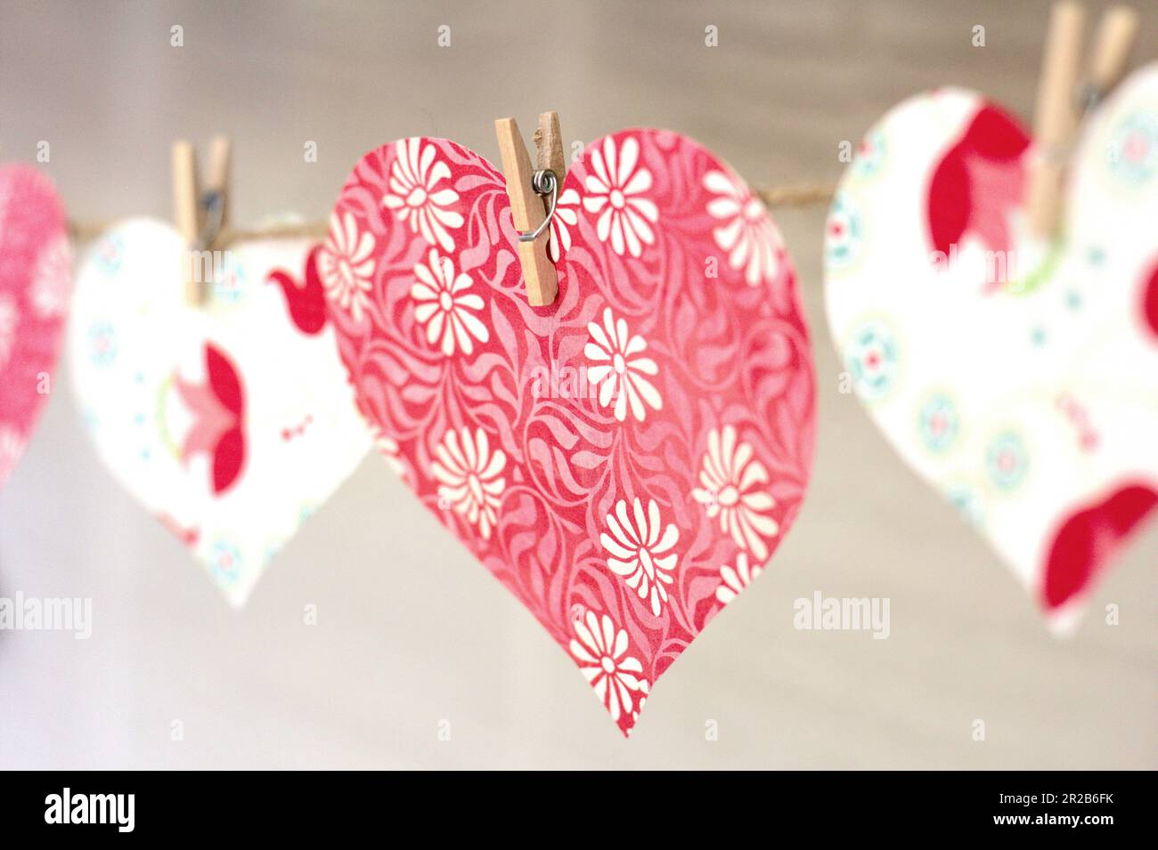 Decorative Holiday Rustic Heart Banner Stock Photo - Alamy
