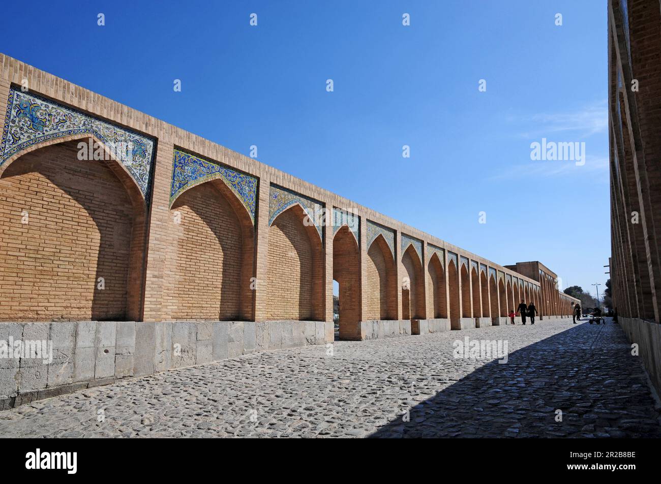 Khaju Bridge, located in Iran's Isfahan province, was built in 1650 ...