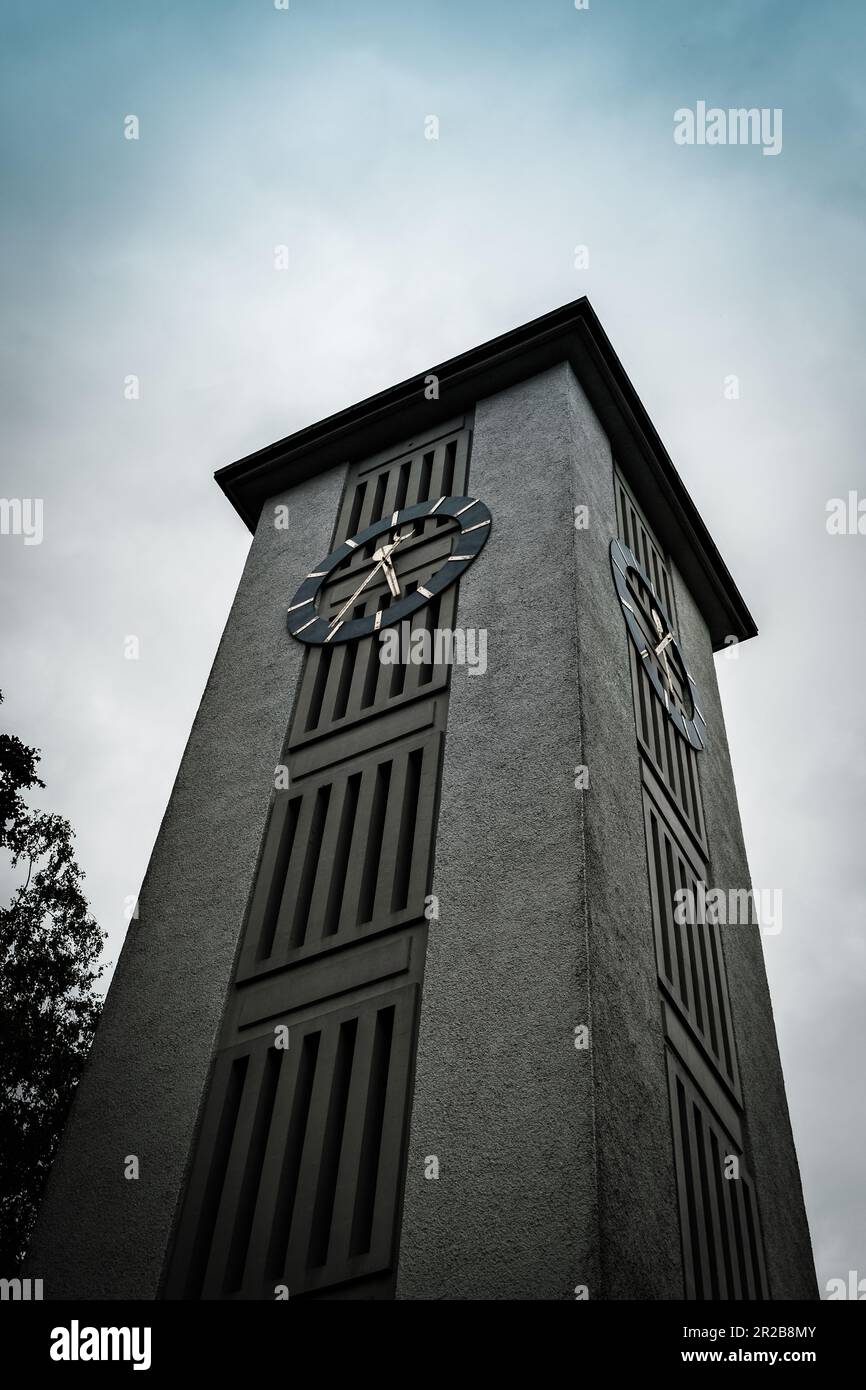 A modern church tower stands tall, merging architectural innovation ...