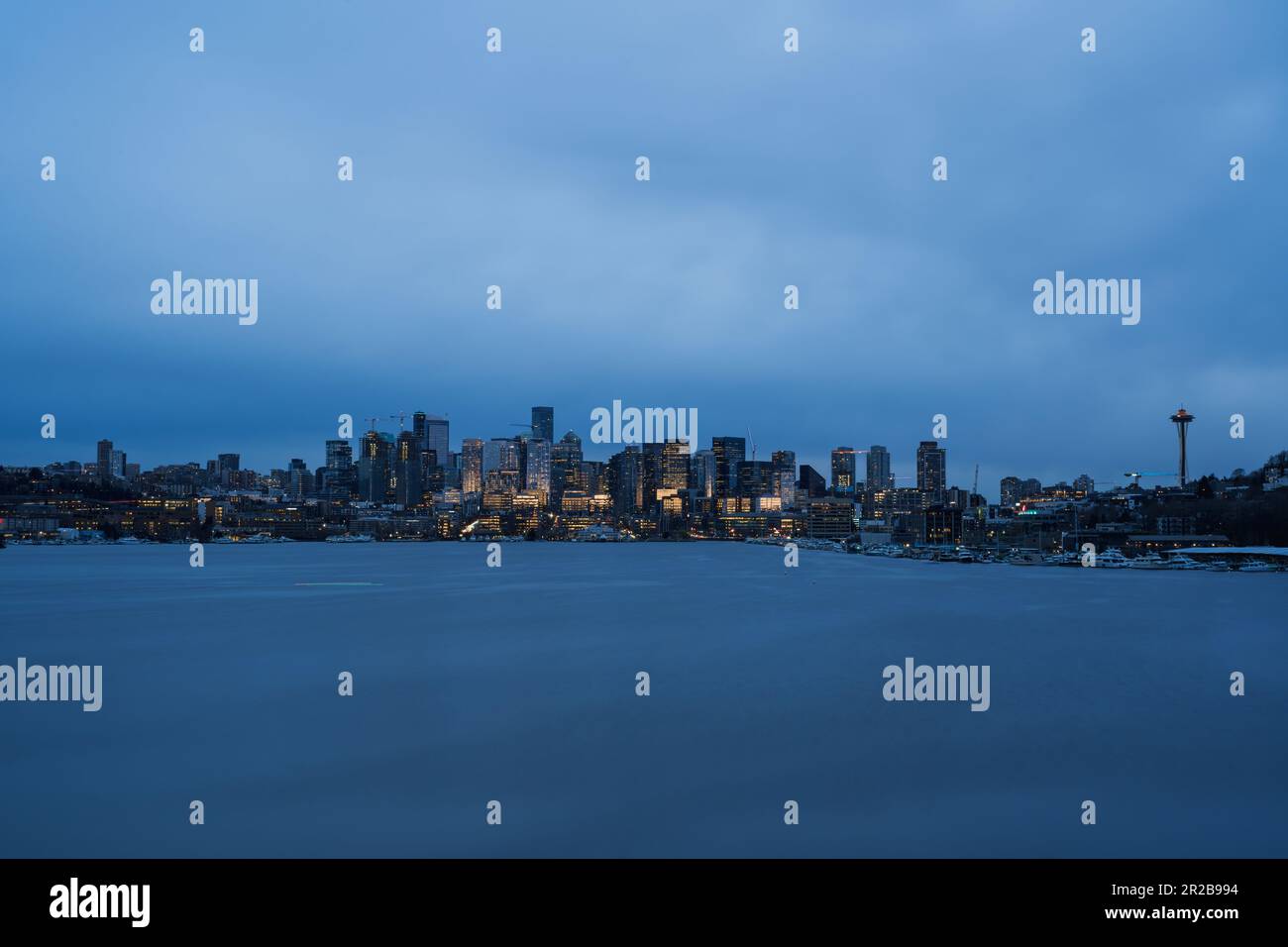 Seattle Skyline Blue Hour Stock Photo - Alamy