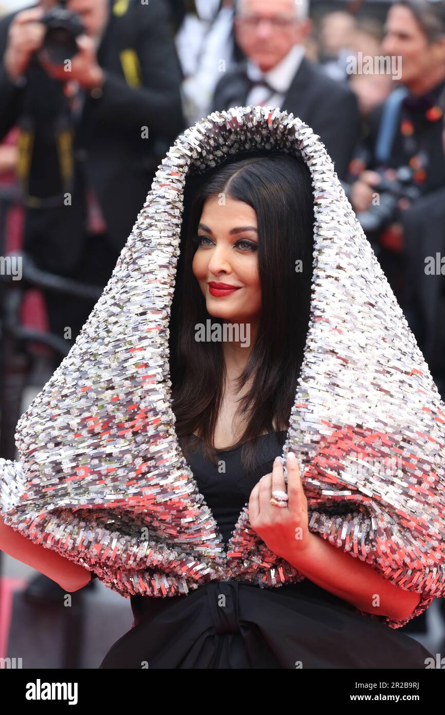 Cannes, France, 18th May, 2023. Aishwarya Rai arriving on the red ...