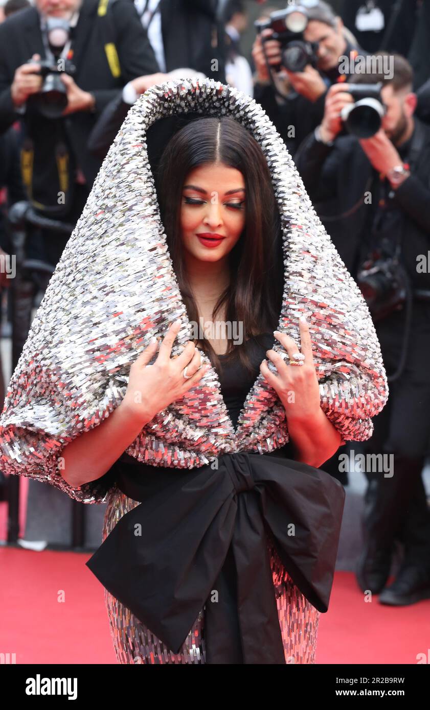 Cannes, France, 18th May, 2023. Aishwarya Rai arriving on the red ...