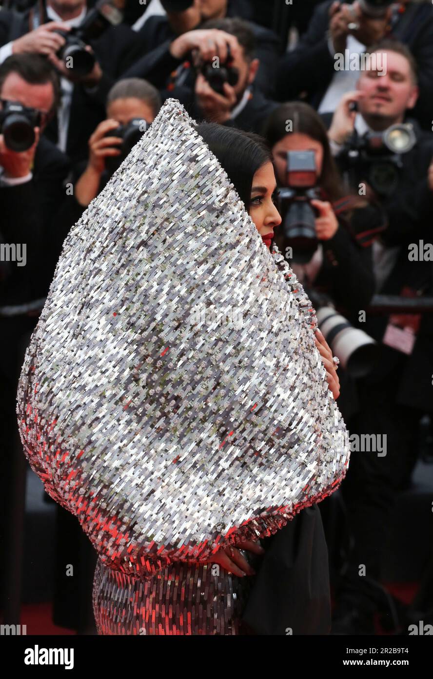 Cannes, France, 18th May, 2023. Aishwarya Rai arriving on the red ...