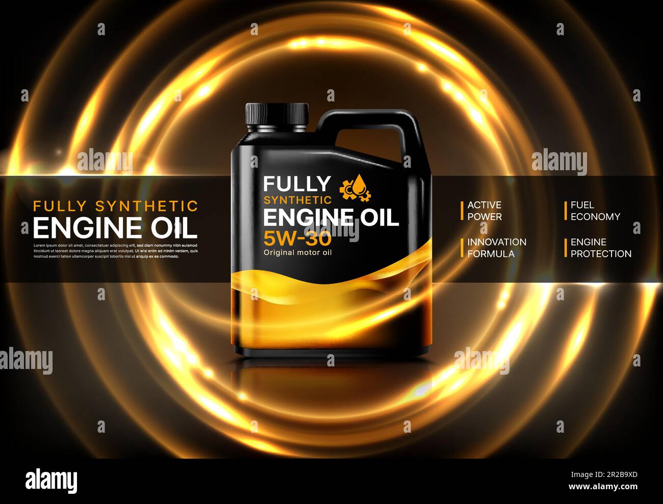 Realistic fuel poster motor mineral oil plastic bottle hi-res stock ...