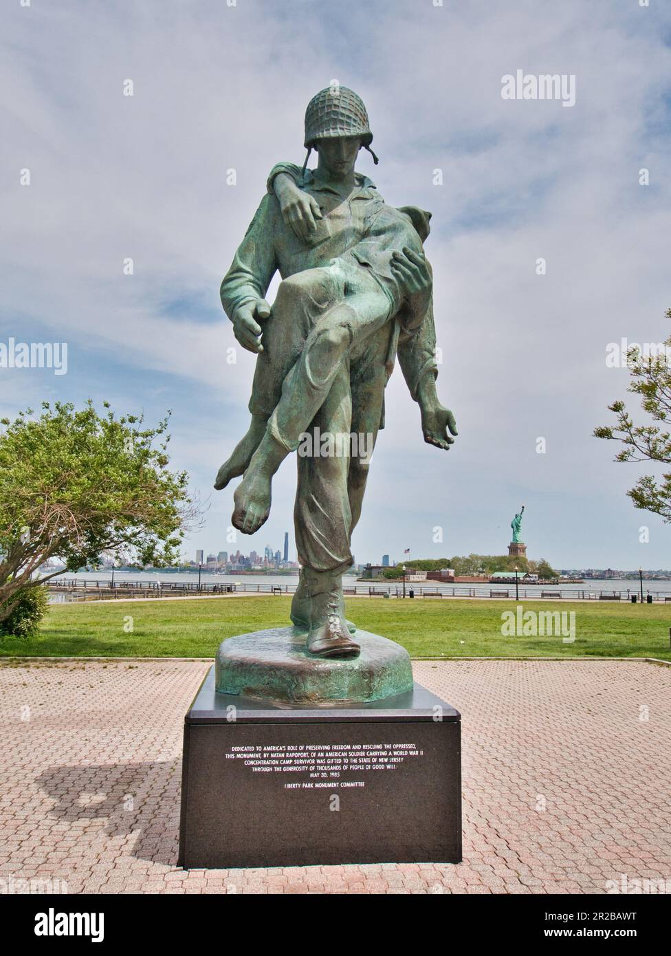 Liberation Monument in Liberty State Park, Jersey City, NJ. Bronze ...