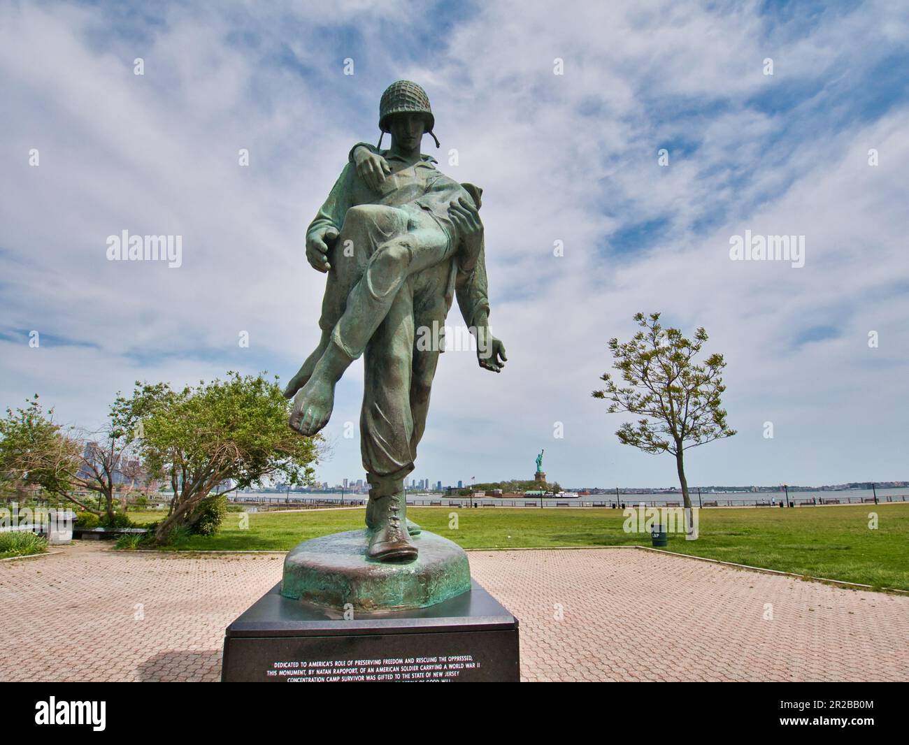 Liberation Monument in Liberty State Park, Jersey City, NJ. Bronze ...