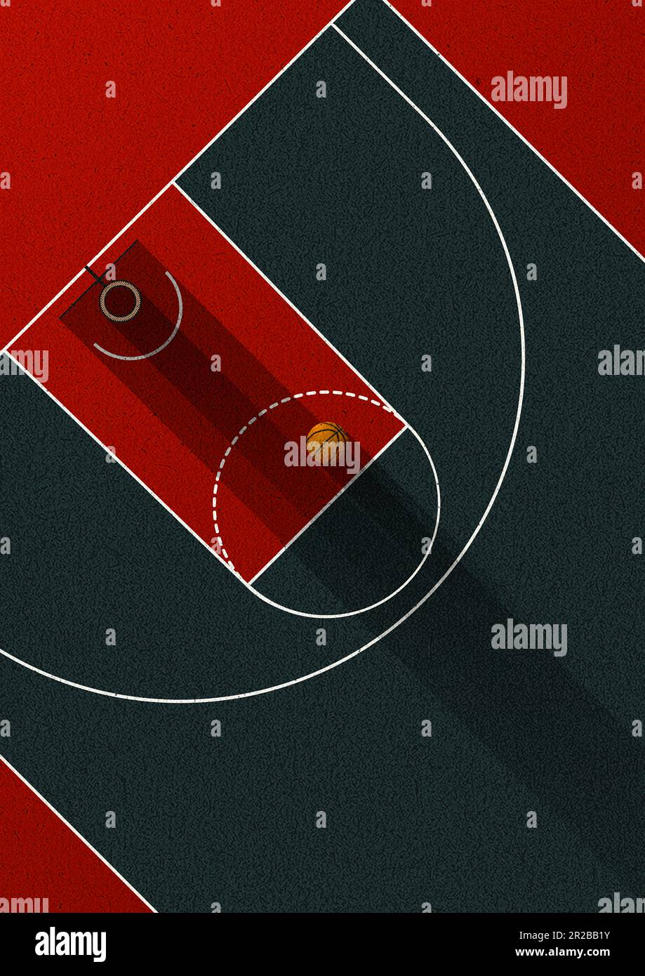 Basketball poster, flyer. Copy space basktball theme abstract art Stock ...