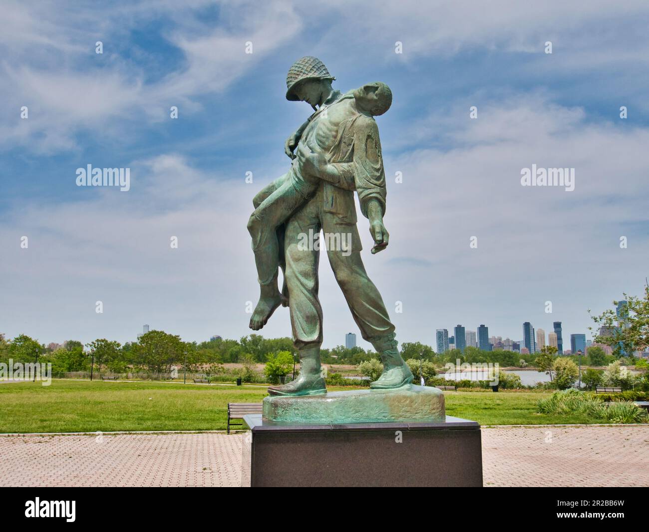 Liberation Monument in Liberty State Park, Jersey City, NJ. Bronze ...