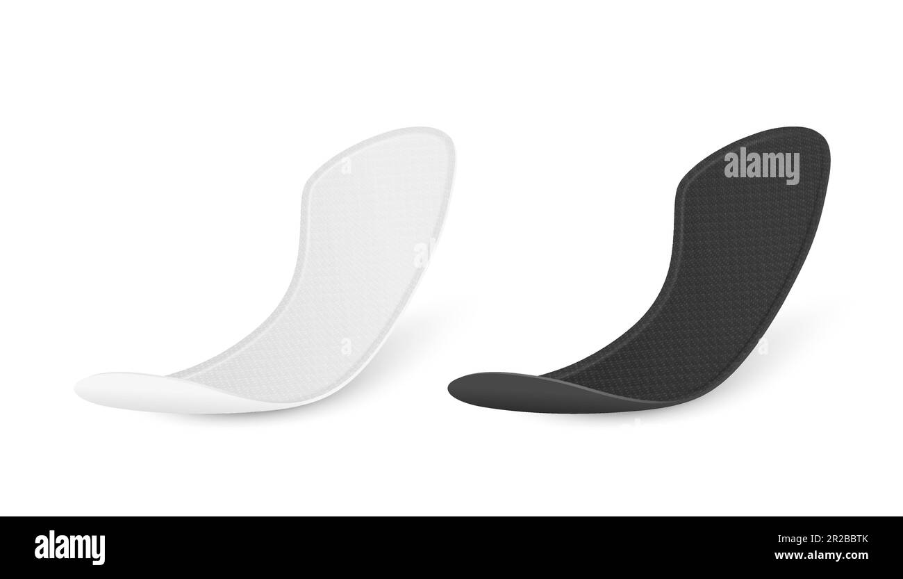 Vector 3d Realistic White and Black Menstrual Hygiene Products ...