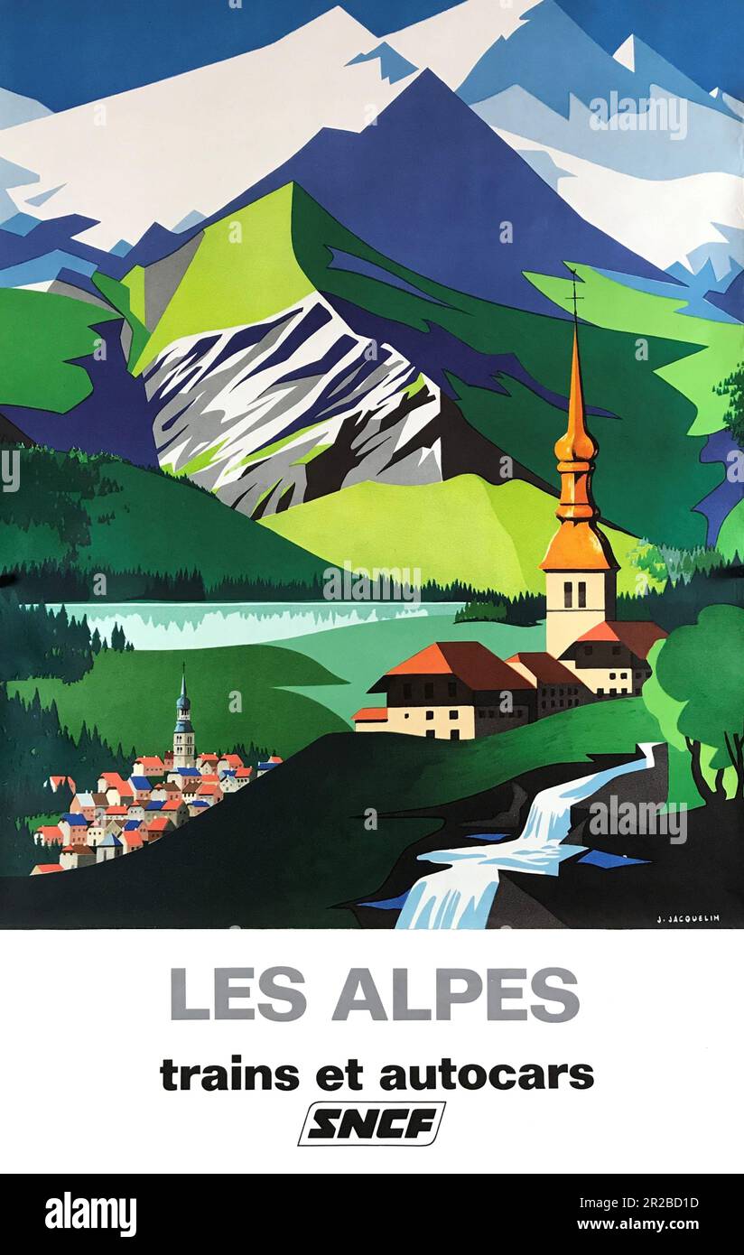 French rail sncf poster illustration hi-res stock photography and ...