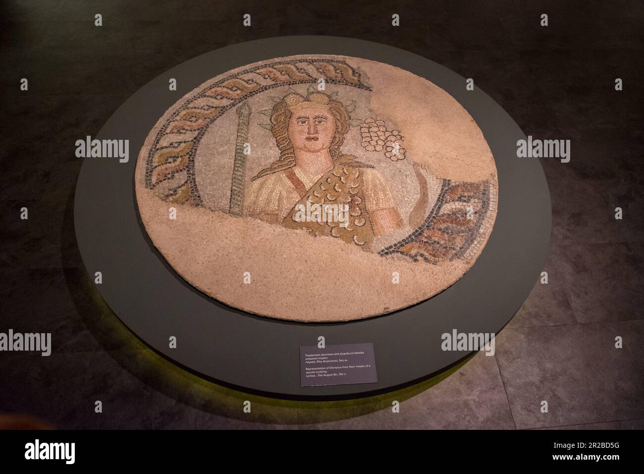 Representation of Dionysus from floor mosaic of a secular building (3rd ...