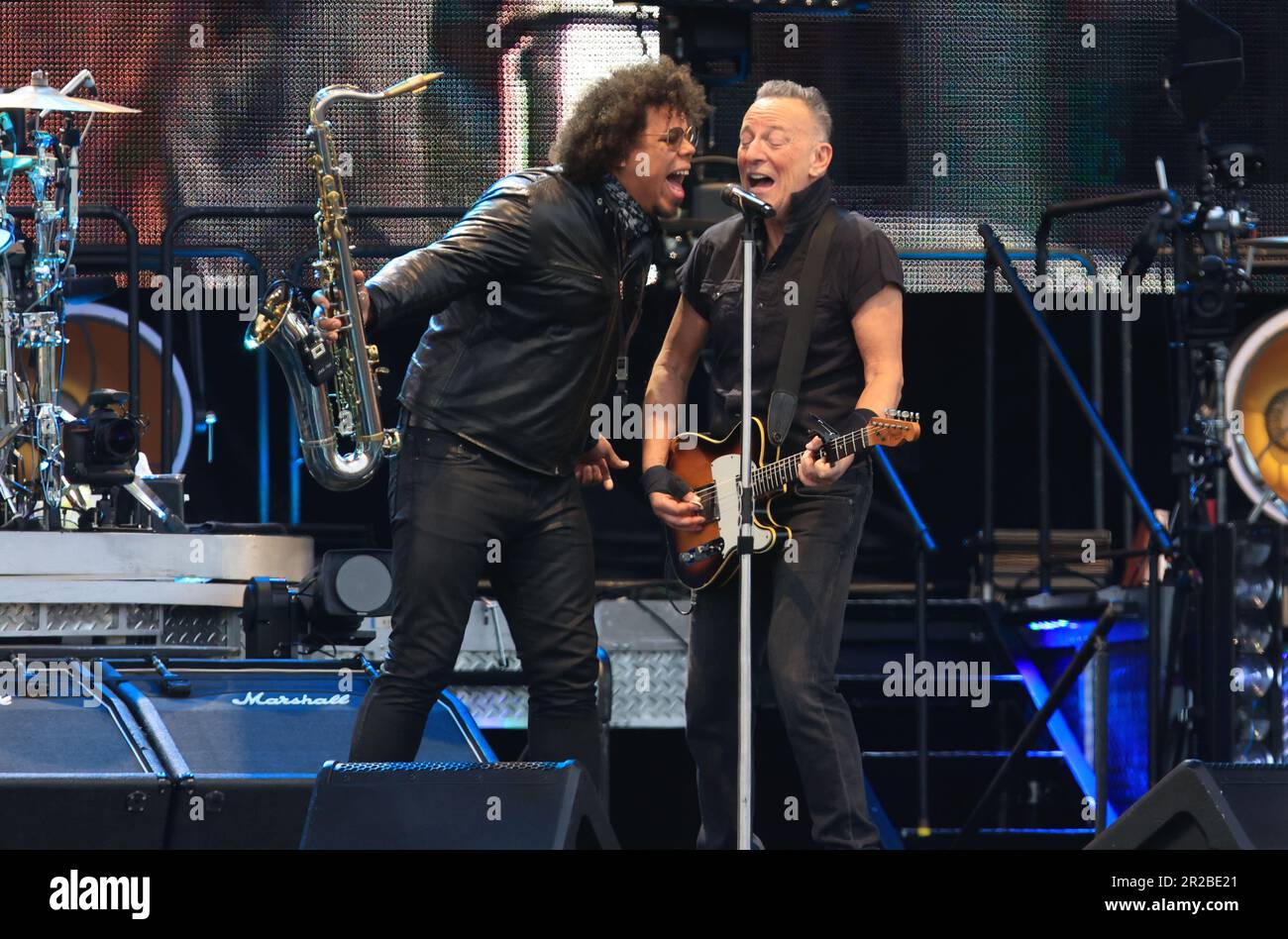 Ferrara, Italy. 18th May, 2023. American rock legend Bruce Springsteen and the E-Street Band ...