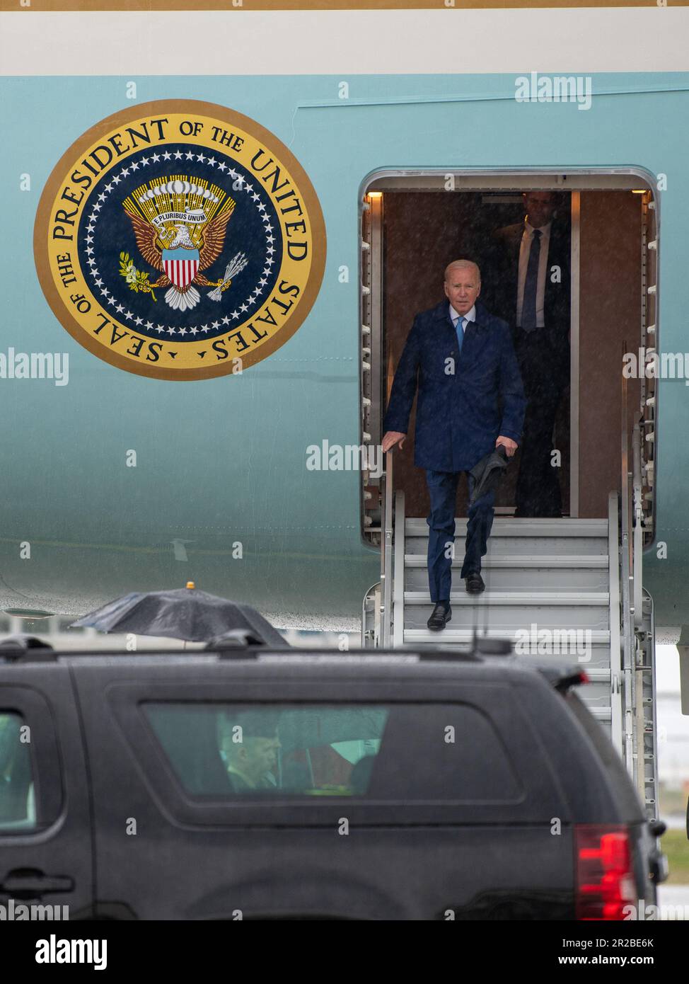 President Joseph R. Biden arrives at Marine Corps Air Station Iwakuni ...