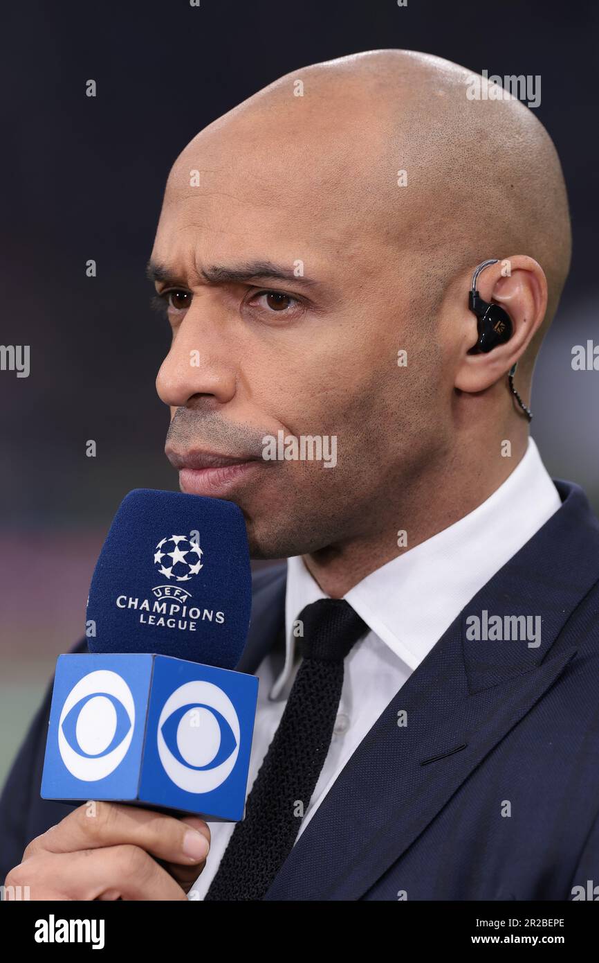 Milan, Italy, 16th May 2023. Former footballer Thierry Henry pictured ...