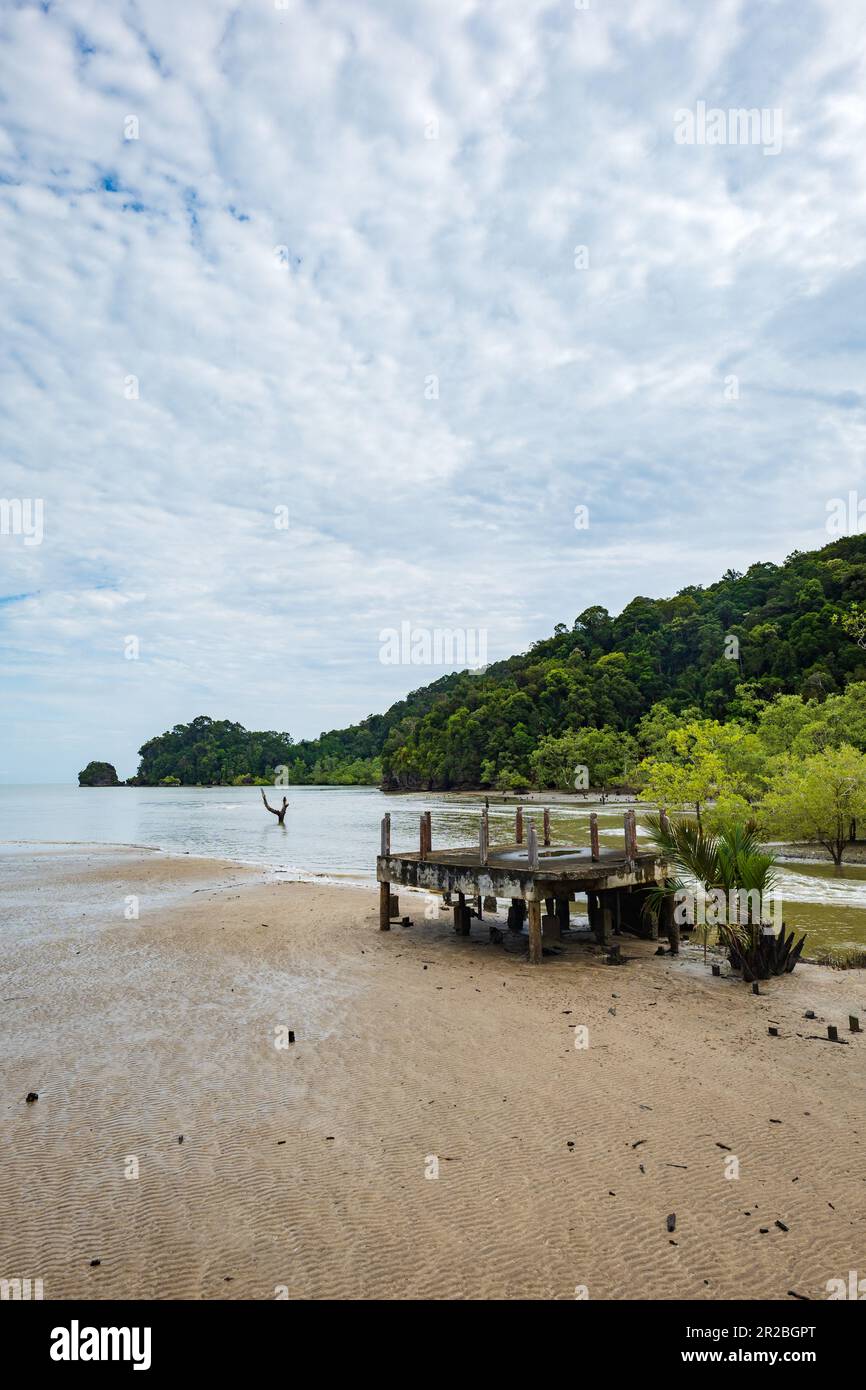 Bako national park, sea sandy beach, in Kuching, Sarawak, Malaysia ...