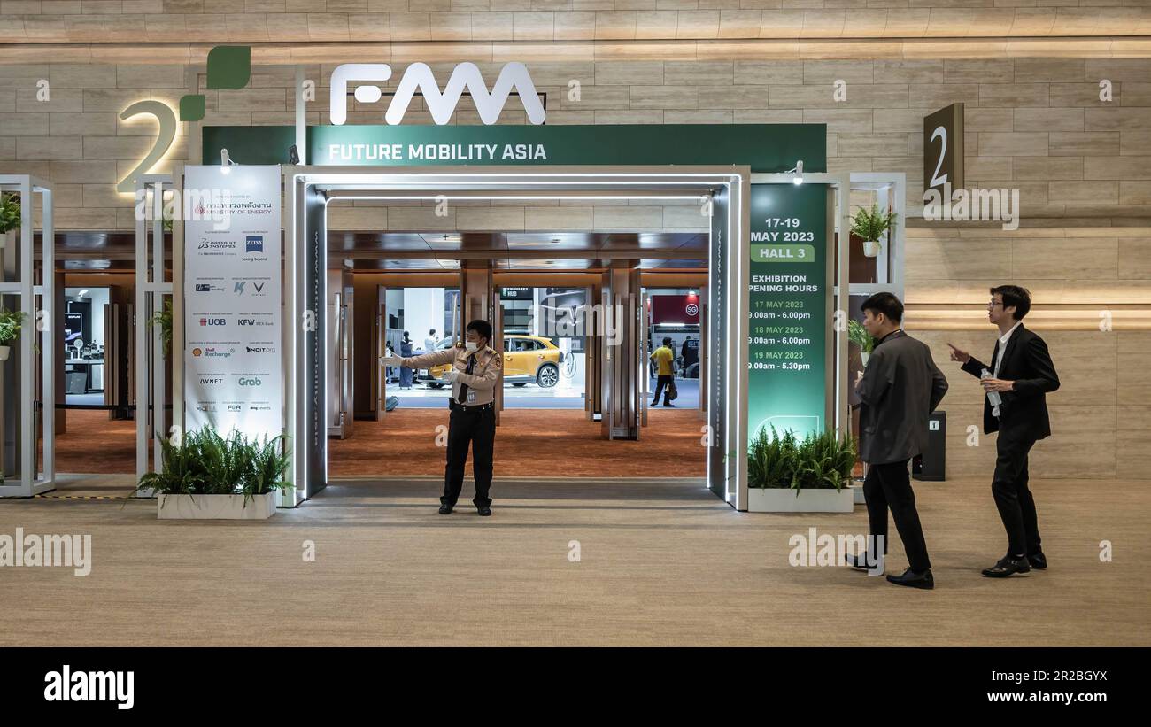 Bangkok, Thailand. 18th May, 2023. The entrance of the Future Mobility ...