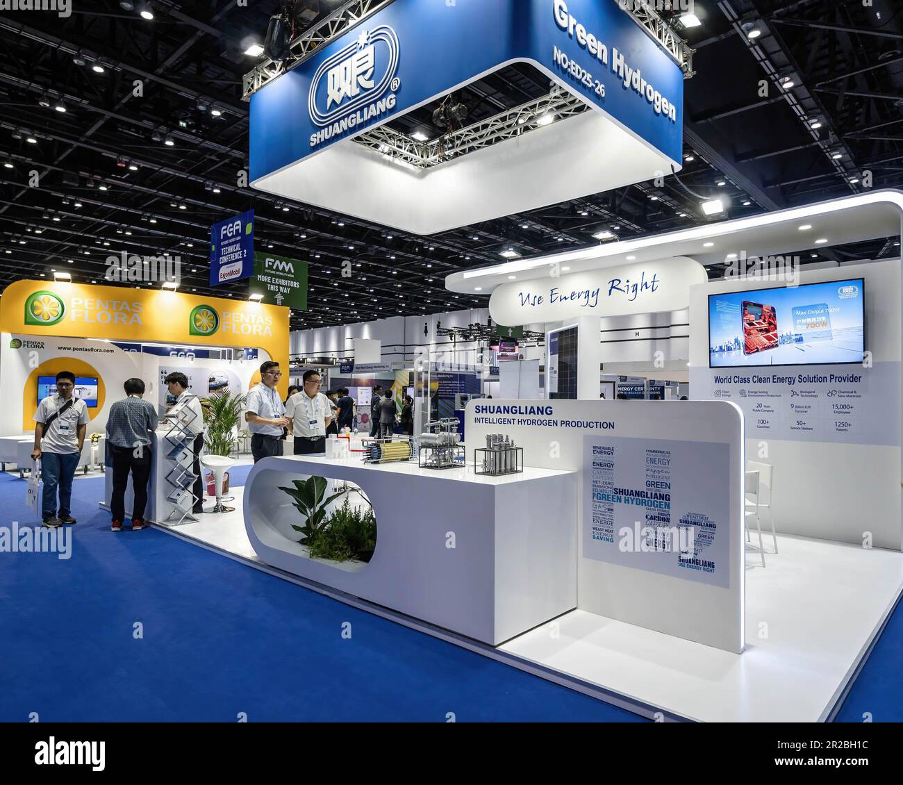 Bangkok, Thailand. 18th May, 2023. Shuangliang company booth seen at ...