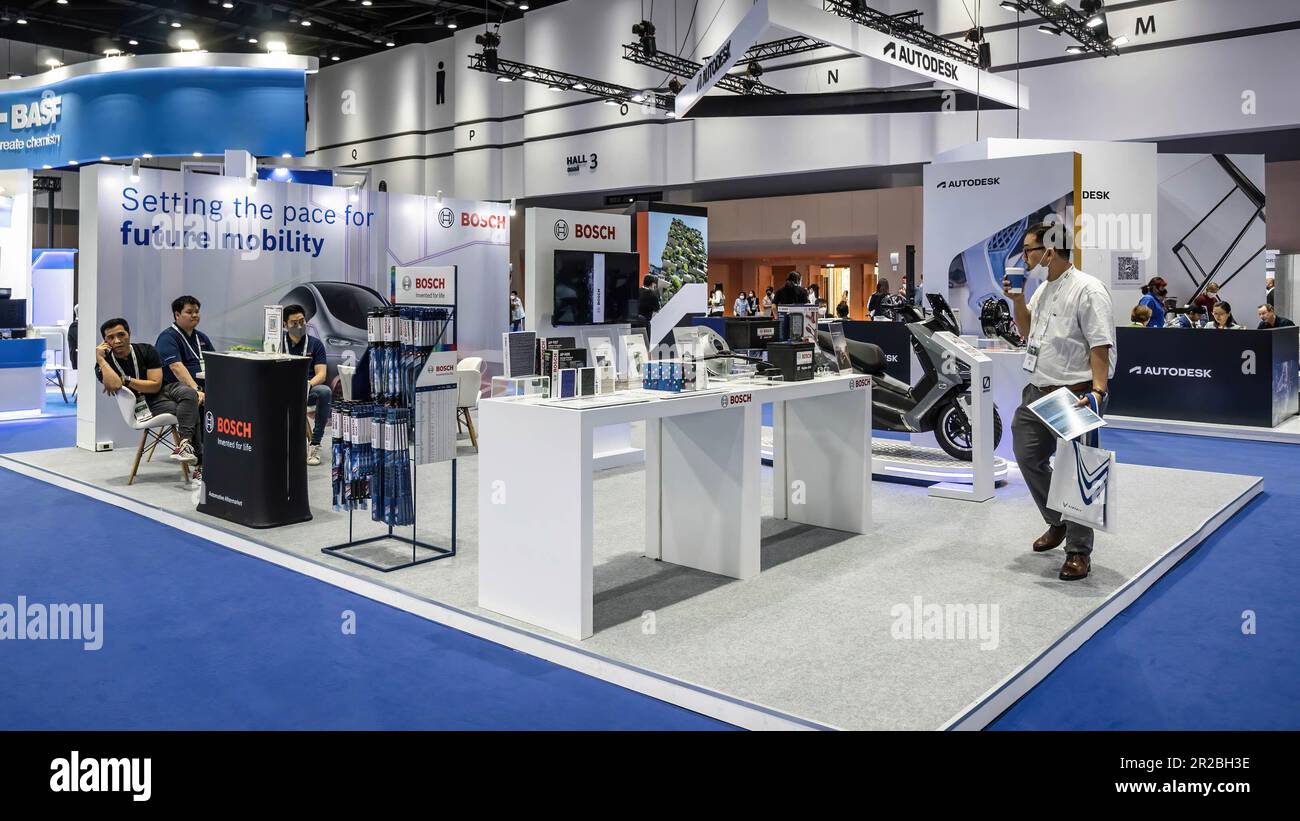 Bangkok, Thailand. 18th May, 2023. Bosch company booth seen at Future ...