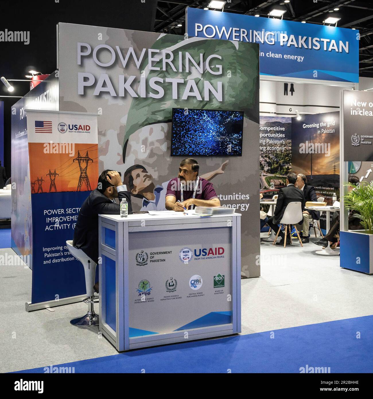 Bangkok, Thailand. 18th May, 2023. Powering Pakistan company booth seen ...