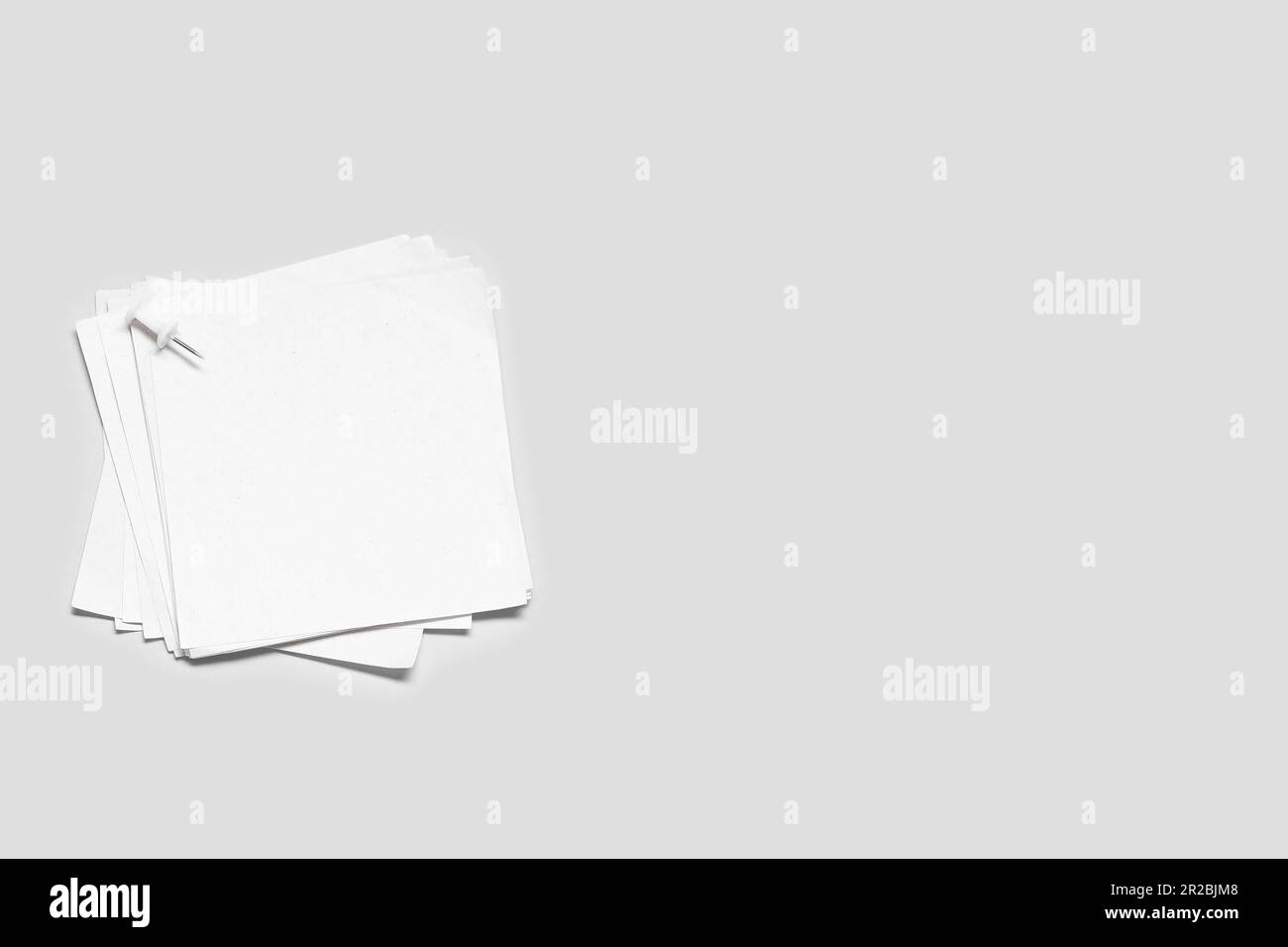 Sticky notes with pin on white background Stock Photo - Alamy