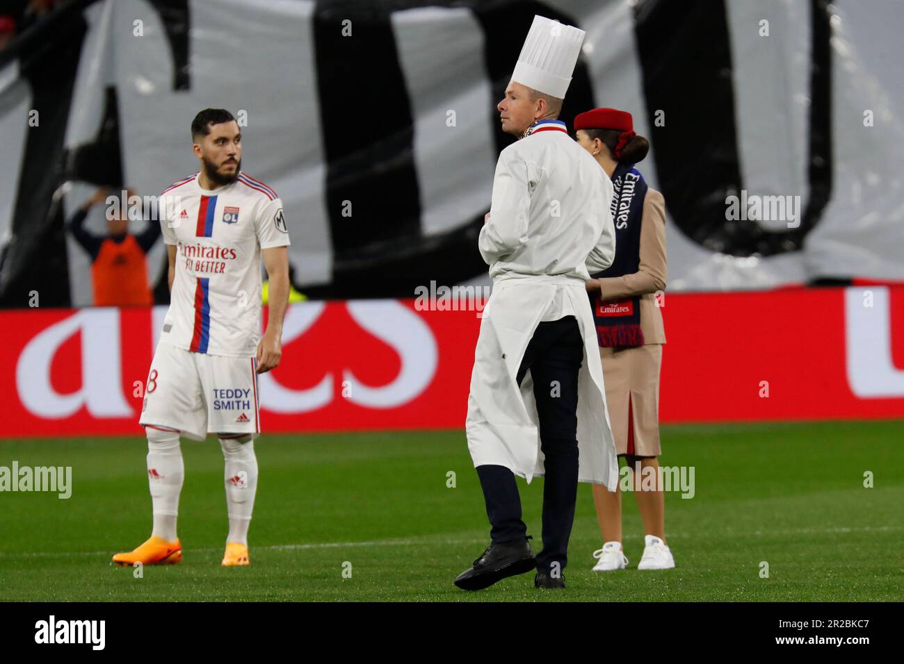 Decines Charpieu, France. 23rd Apr, 2023. Rayan CHERKI of Lyon and ...