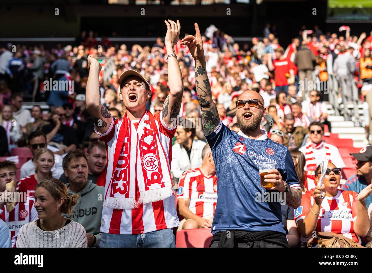 Danish fans in the stands hi-res stock photography and images - Alamy