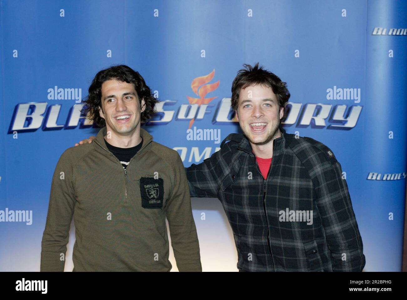 Andy Lee and Hamish Blake at the Australian premiere of Blades Of Glory ...