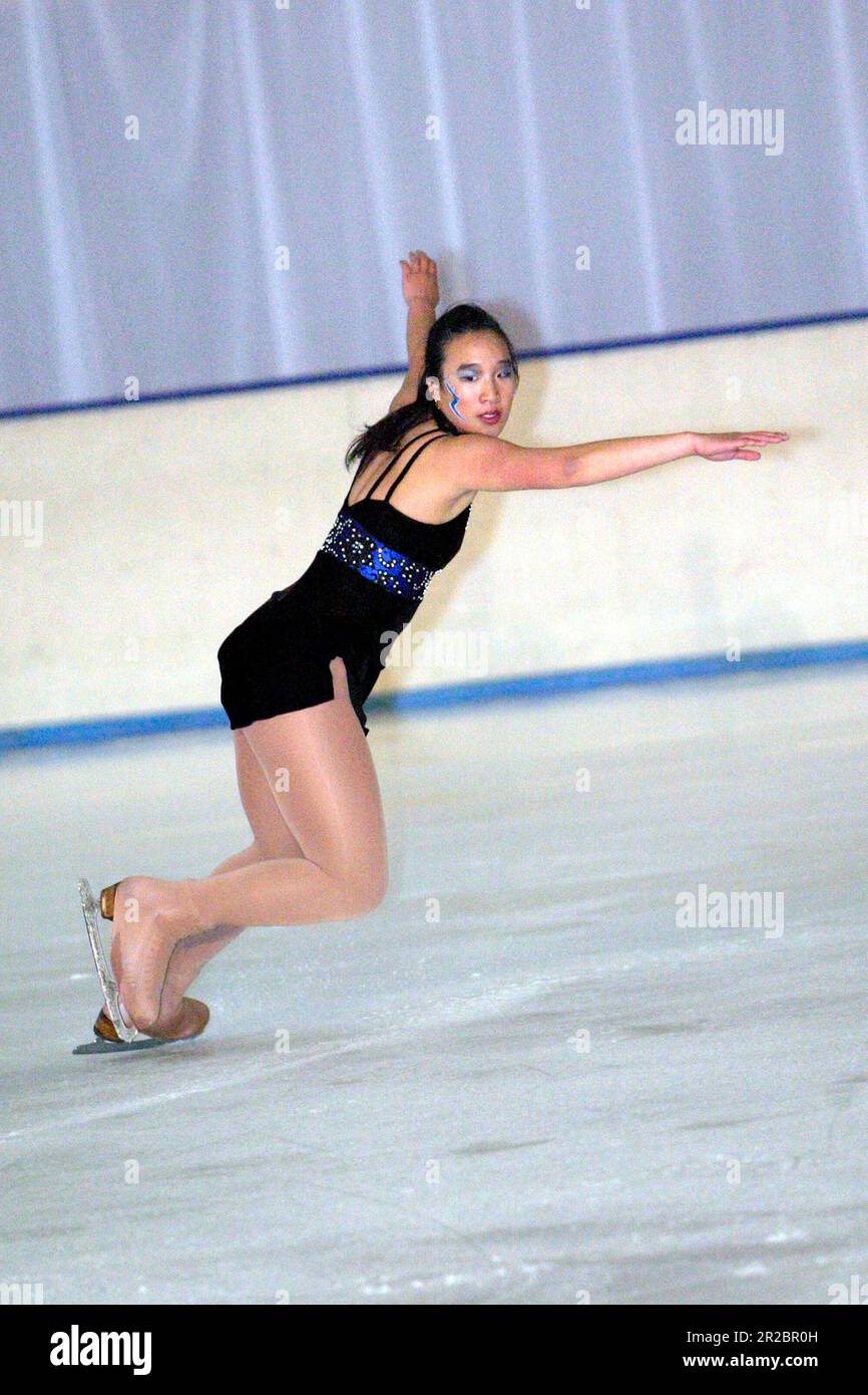 Australian figure skater Fei-Fei Hardy performs at Macquarie Ice Rink ...