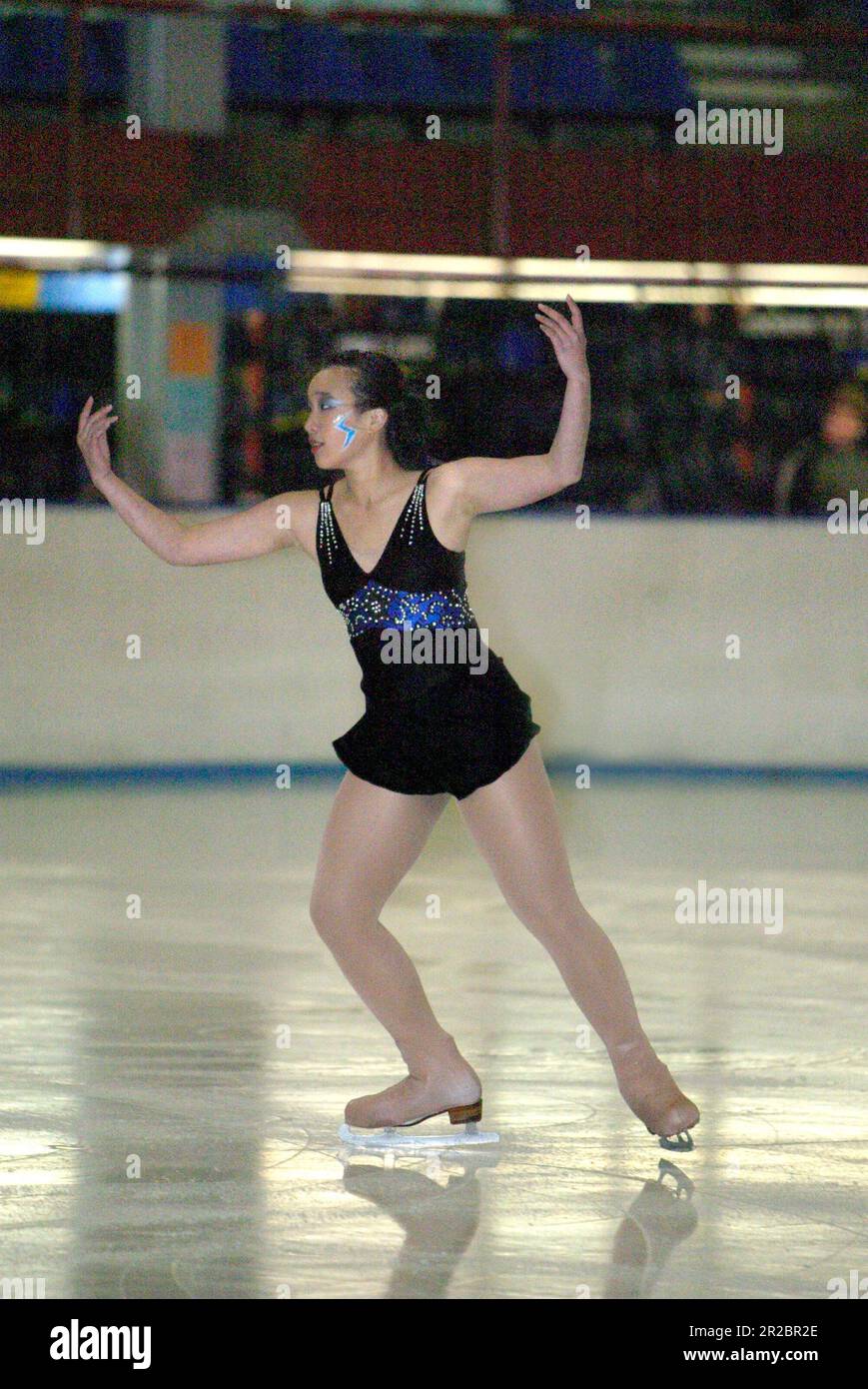 Australian figure skater Fei-Fei Hardy performs at Macquarie Ice Rink ...