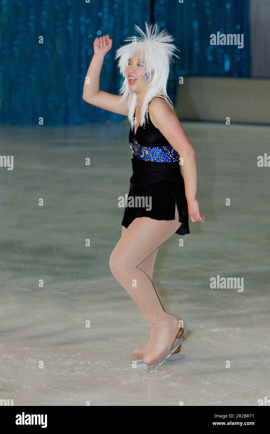 Australian figure skater Fei-Fei Hardy performs at Macquarie Ice Rink ...