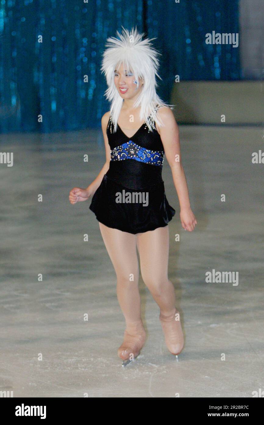 Australian figure skater Fei-Fei Hardy performs at Macquarie Ice Rink ...
