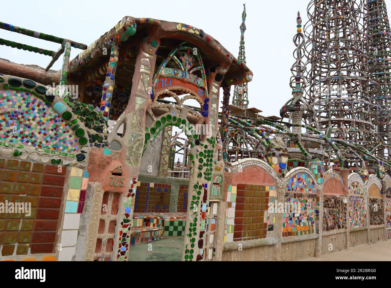 Los Angeles California Watts Towers By Simon Rodia Architectural Structures Located In Simon