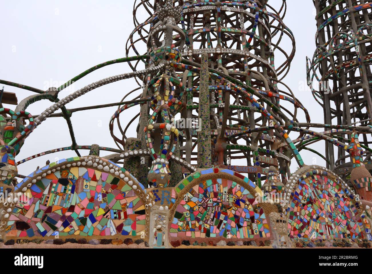 Los Angeles California Watts Towers By Simon Rodia Architectural Structures Located In Simon