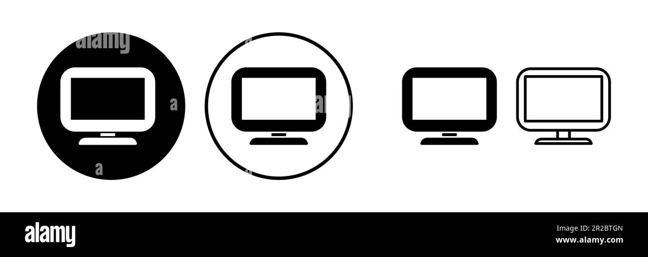 Computer icon vector. computer monitor icon Stock Vector Image & Art ...