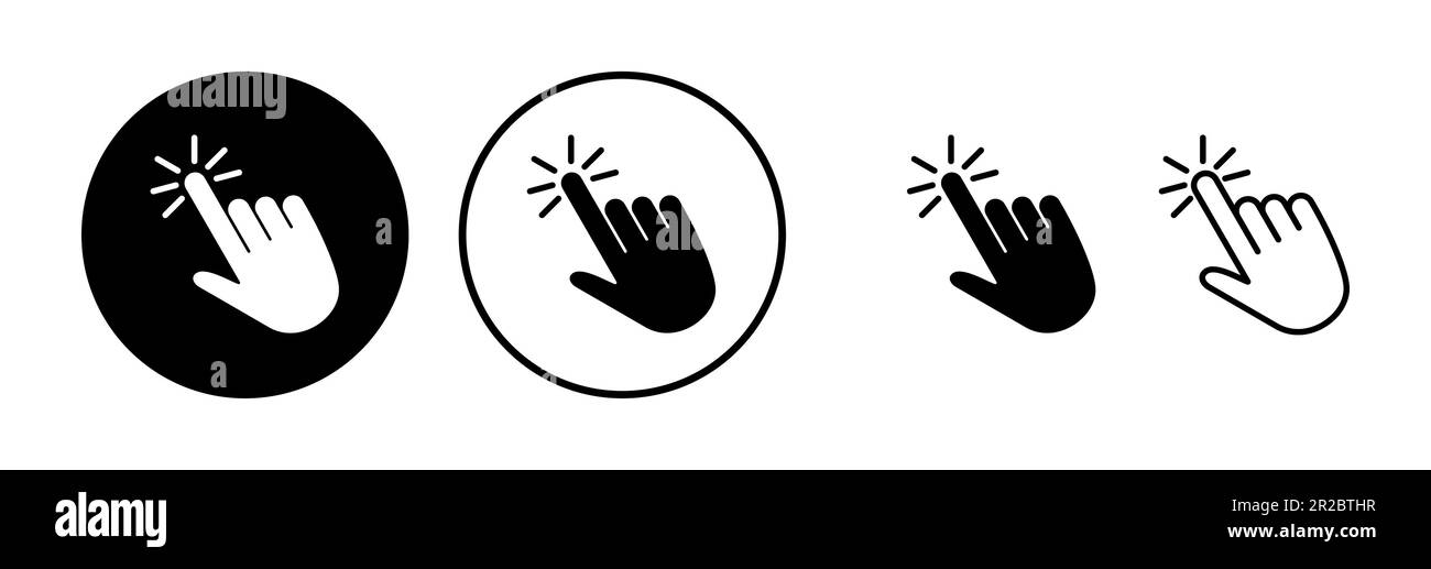 hand click icon vector. clicking finger icon. pointer icon Stock Vector ...