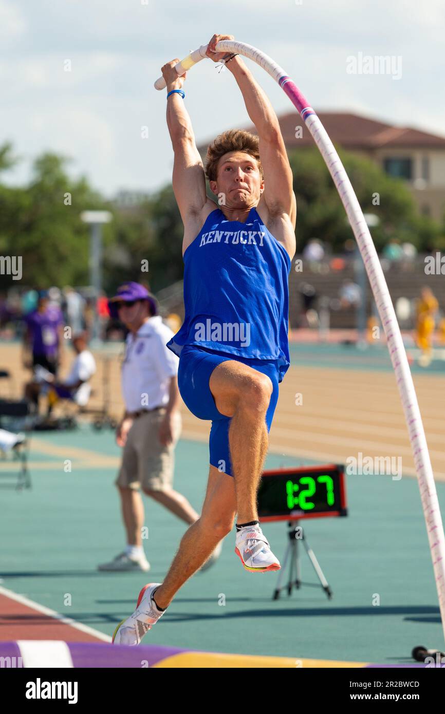 Kentucky pole vaulter Keaton Daniel during the 2023 Southeastern ...