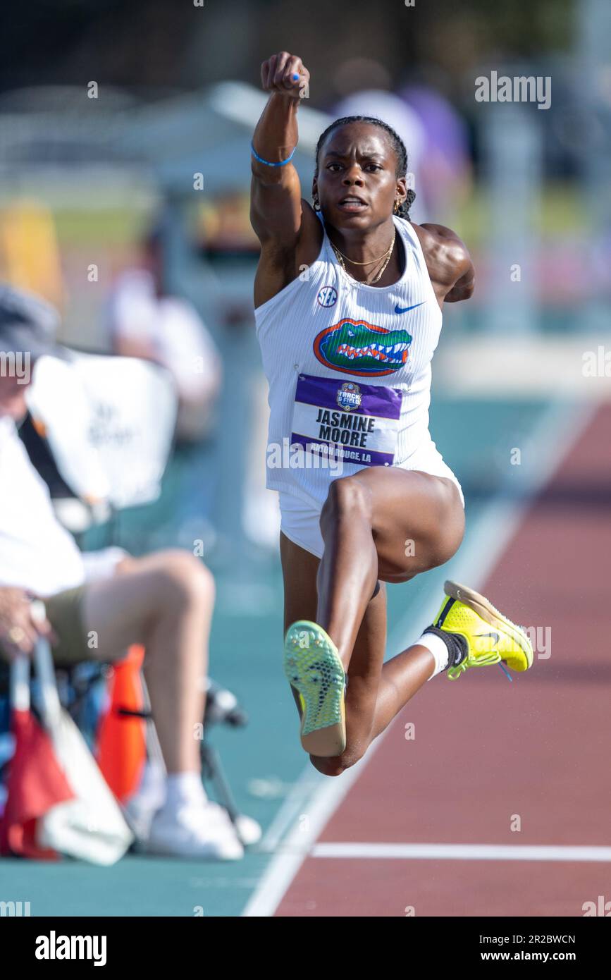 Florida jumper Jasmine Moore wins the triple jump during the 2023 ...