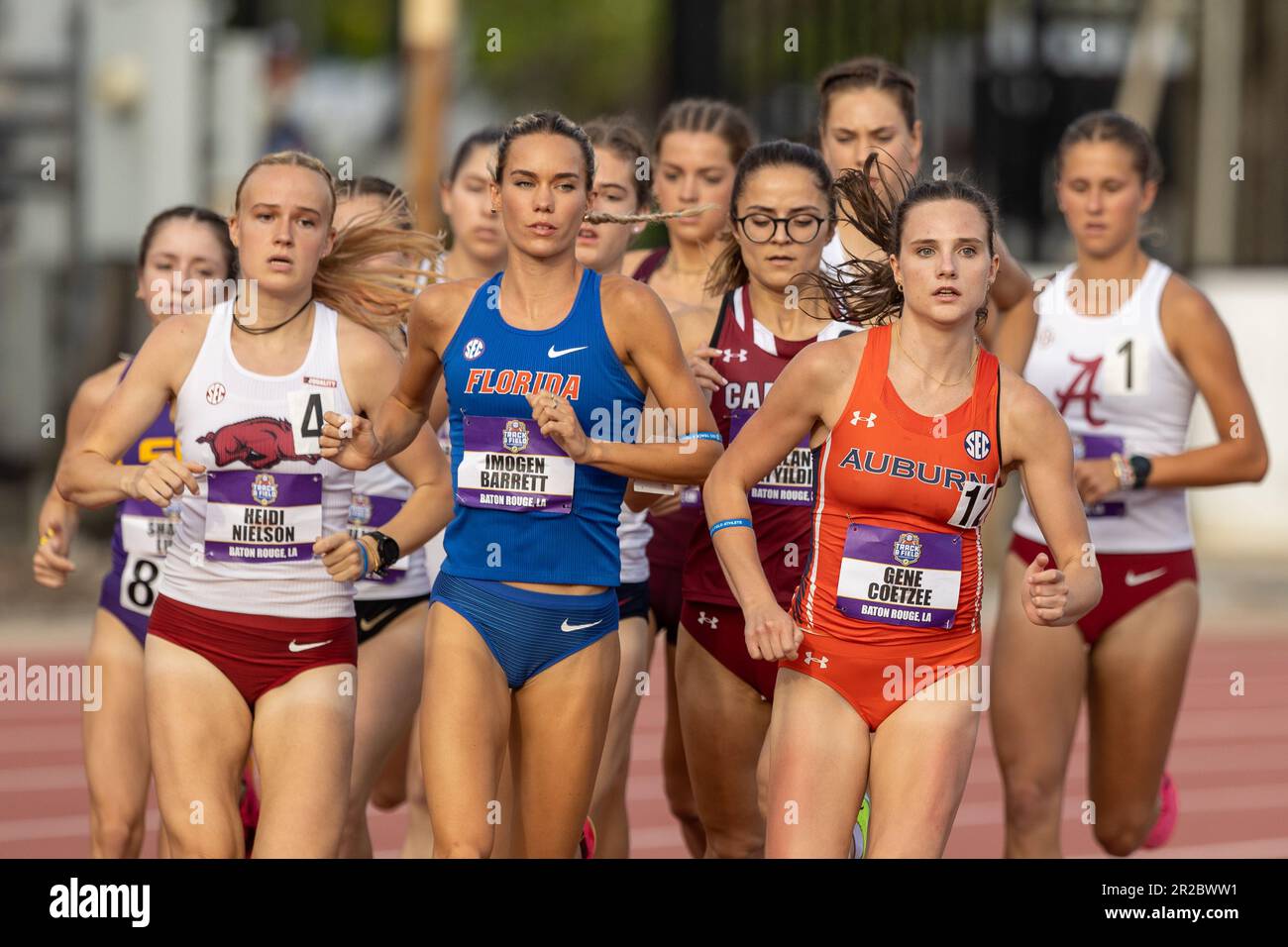 Florida's Imogen Barrett and Aurburn's Gene Coetzee set the pace in the ...