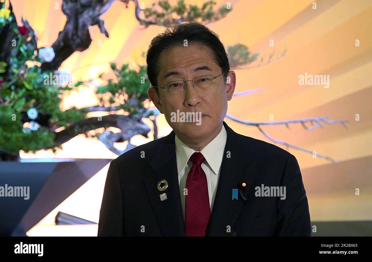 Japan, 18/05/2023, Japan's Prime Minister Fumio Kishida holds a press ...
