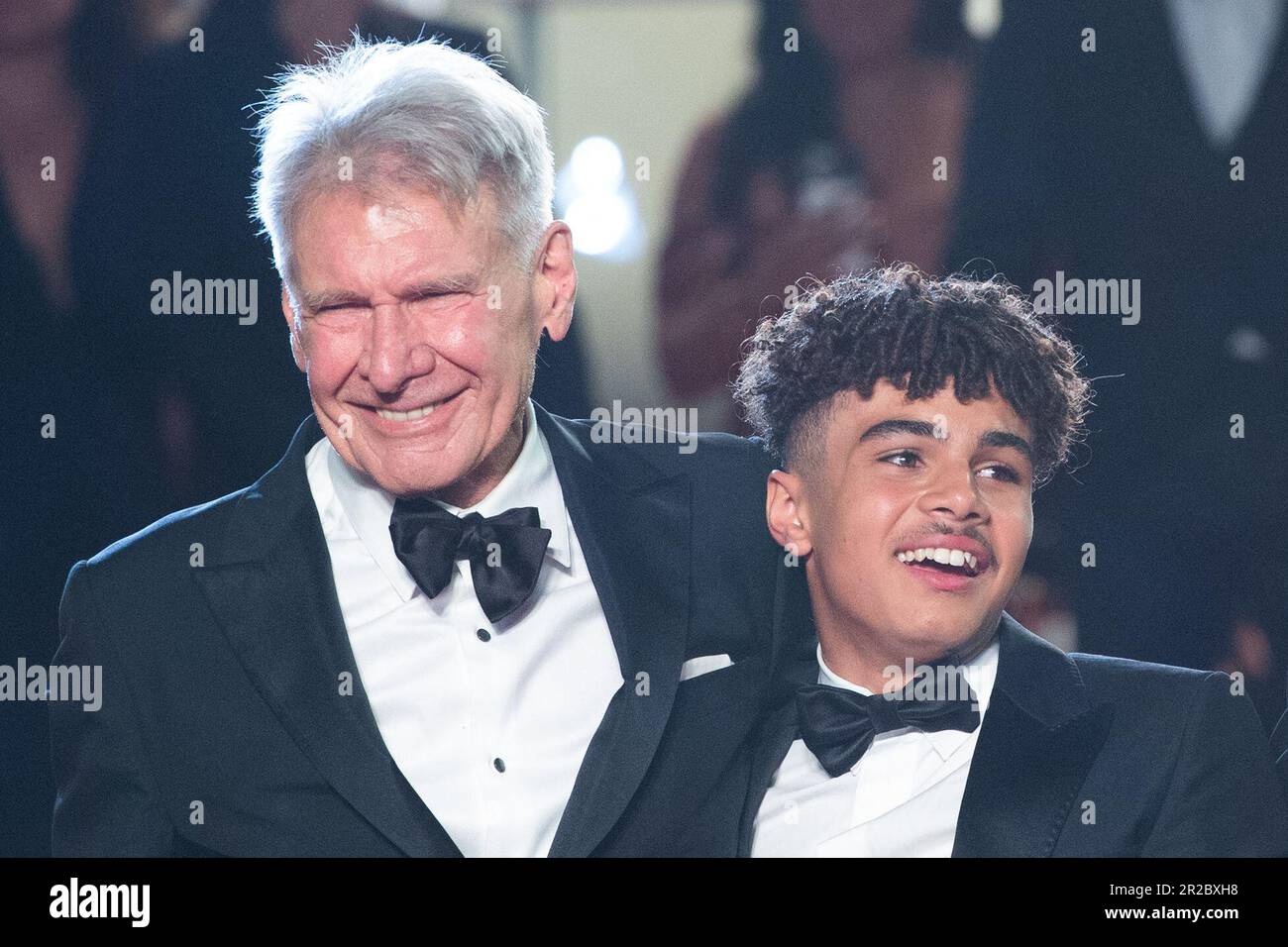 Cannes, France. 18th May, 2023. Harrison Ford and Ethann Isidore coming ...
