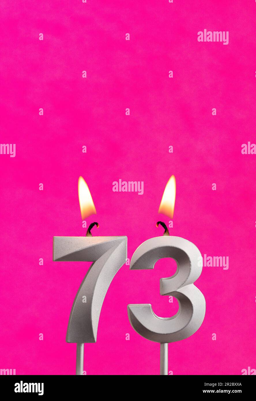 Birthday candle number 73 flame hi-res stock photography and images - Alamy