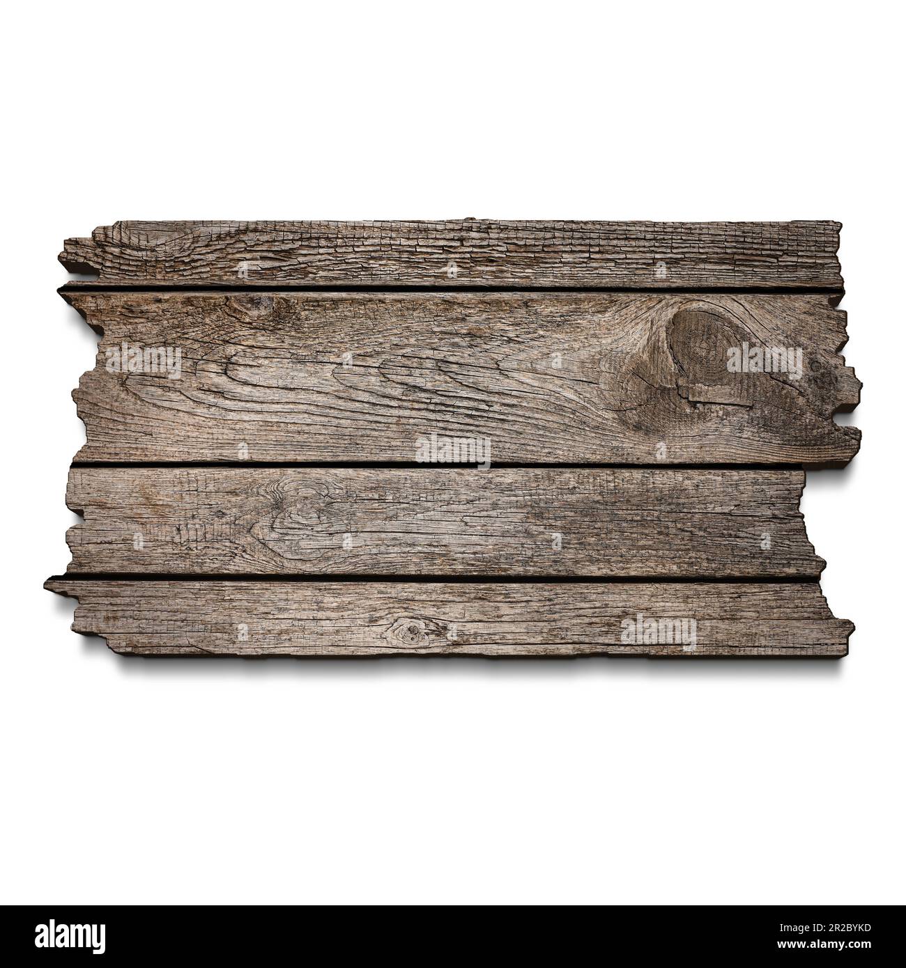 Empty wooden board isolated on white. Mockup for design Stock Photo - Alamy