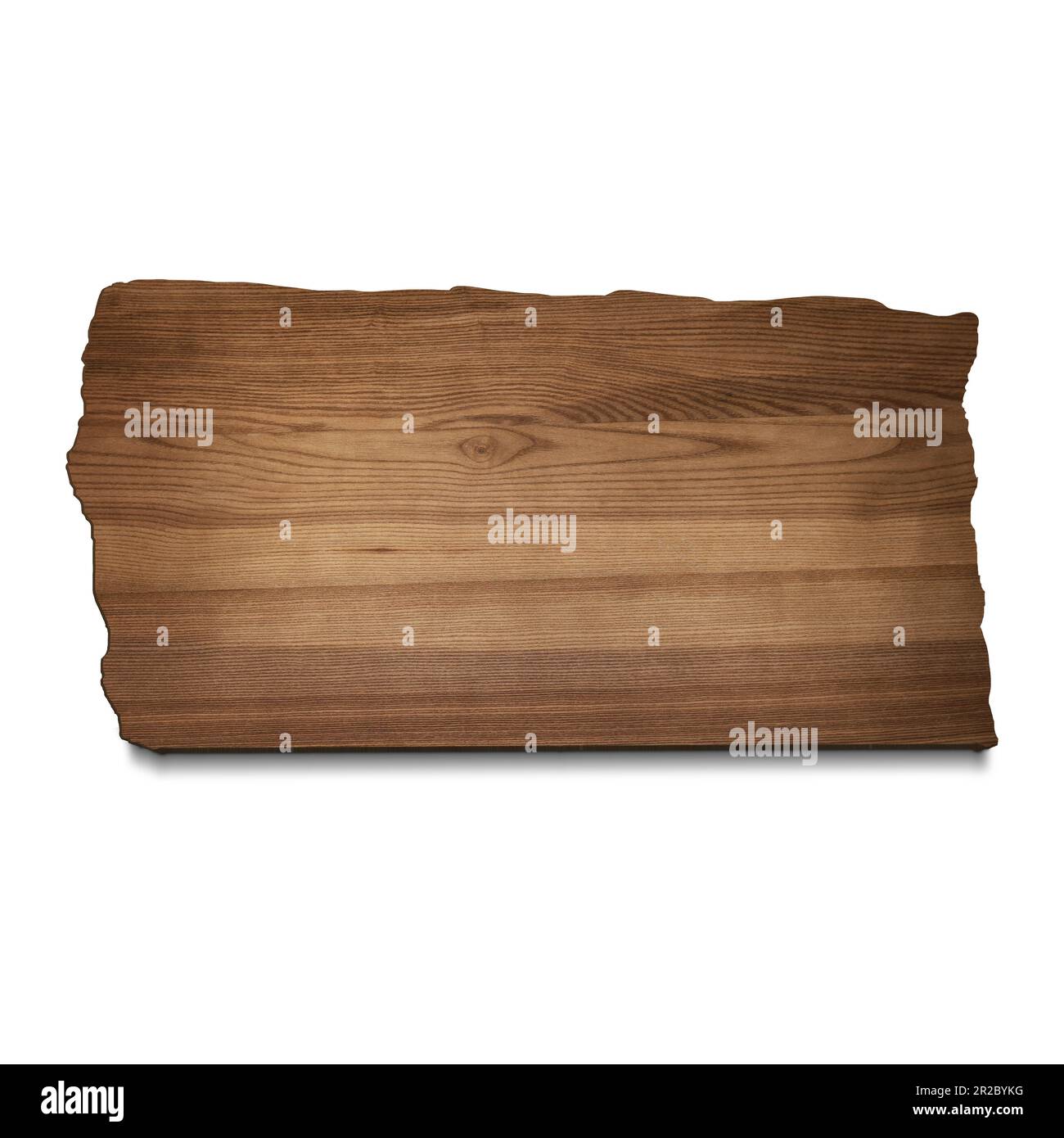 Empty wooden board isolated on white. Mockup for design Stock Photo - Alamy
